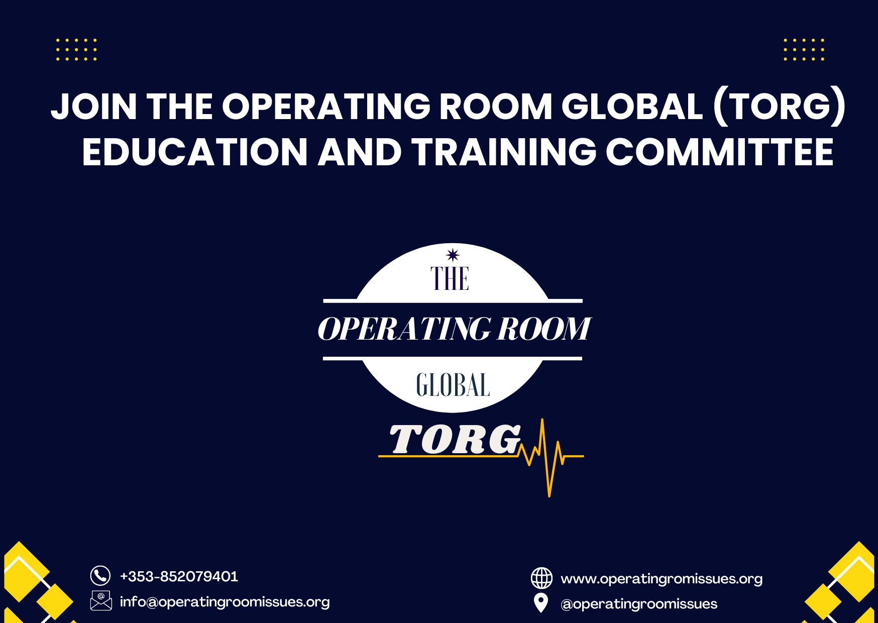 TORG Education and Training Committee – The Operating Room Global (TORG)